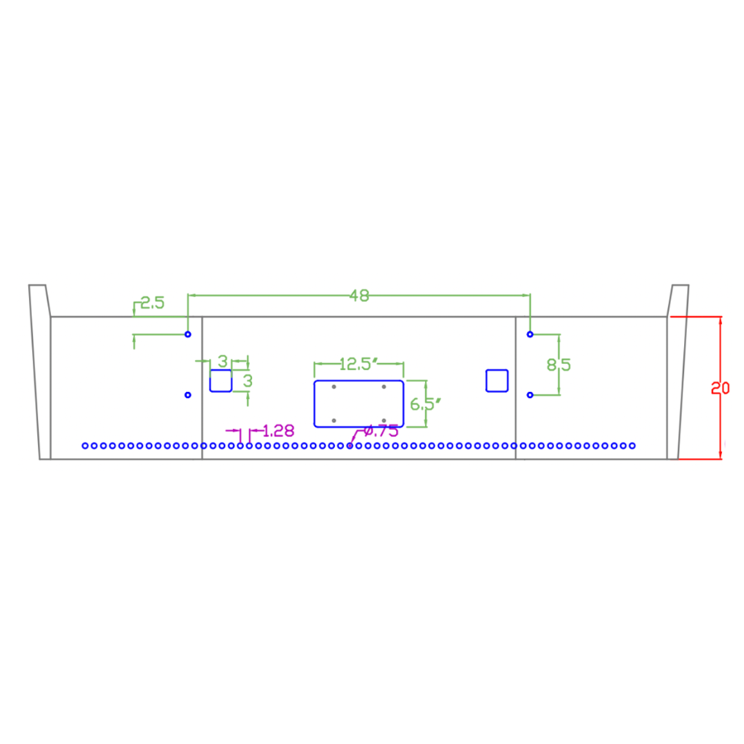 Truck City Chrome & Parts - Bumper 20" Chrome Peterbilt 386 Frenched ...