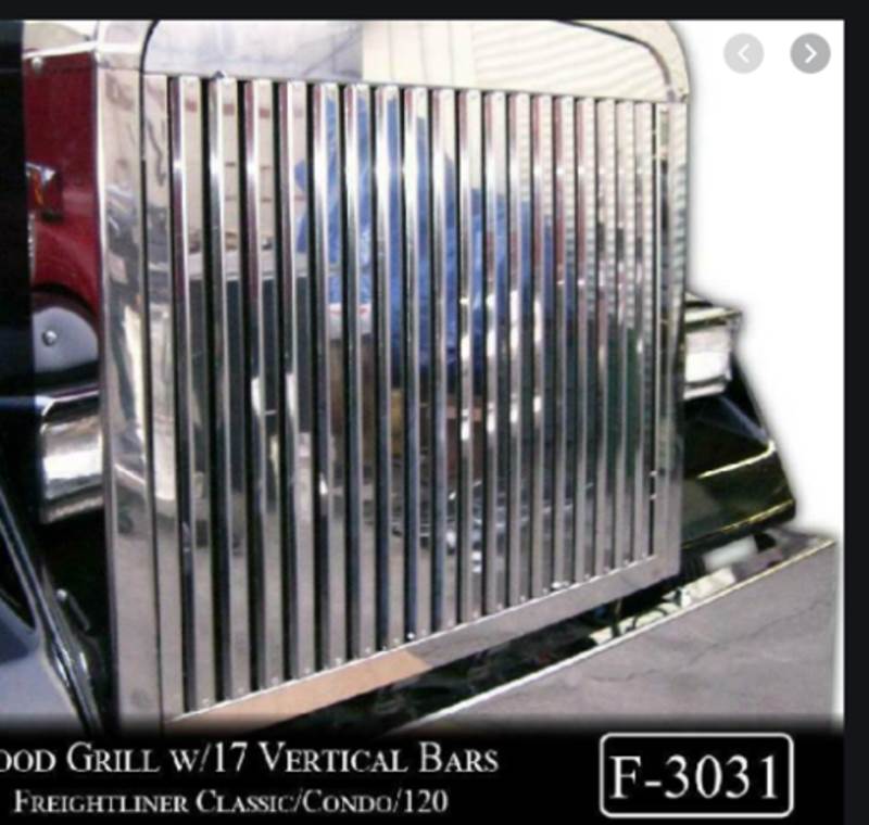 Truck City Chrome & Parts - Grille FLD Hood Grill 17 Vertical Bars F-3031